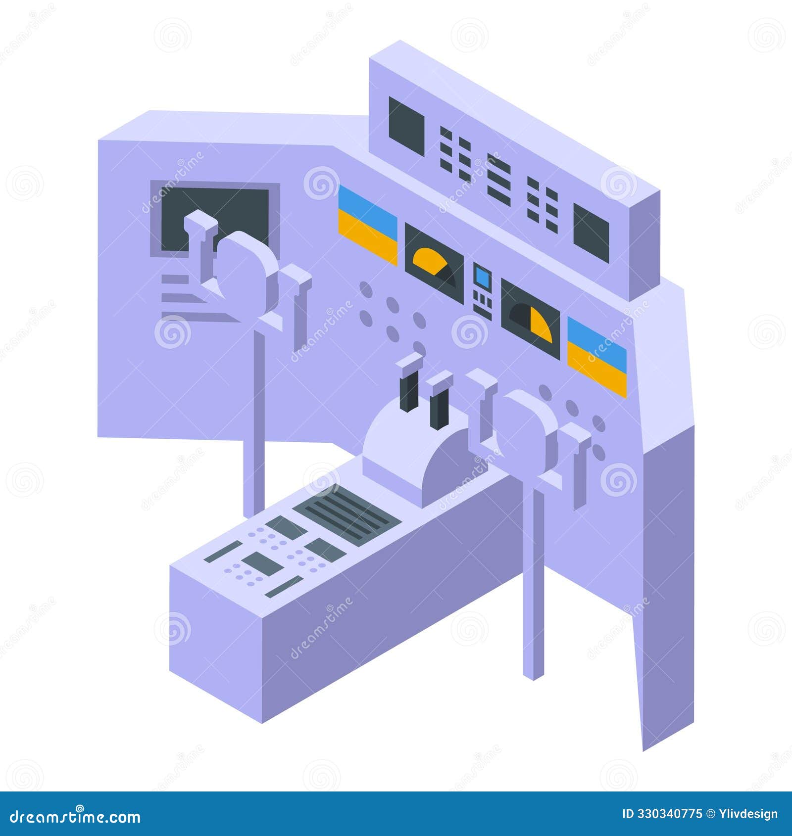 Control Panel Showing Flight Deck of Airplane with Buttons and Levers ...