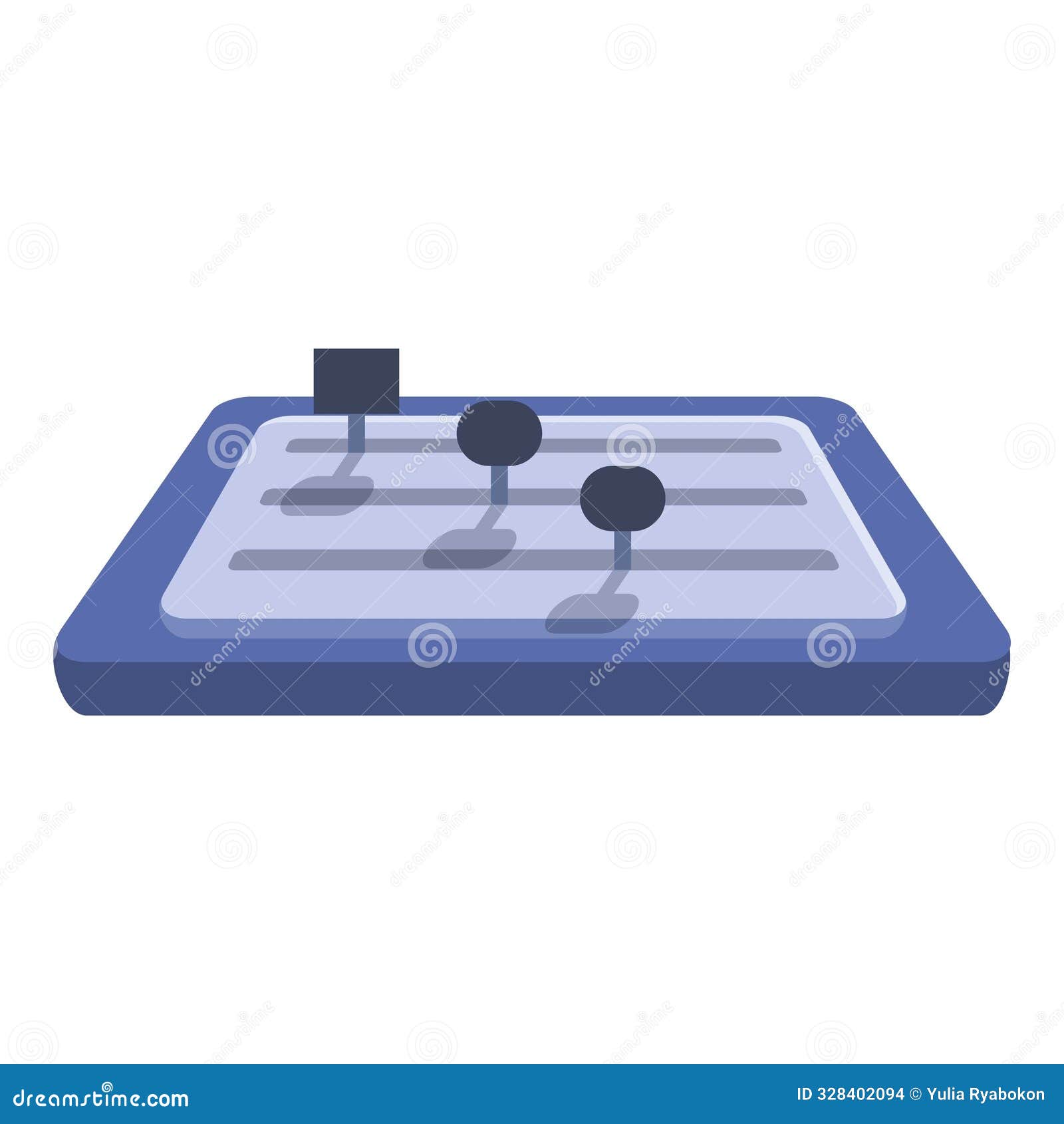 Control Panel Showing Three Levers for Remote Control System Stock ...