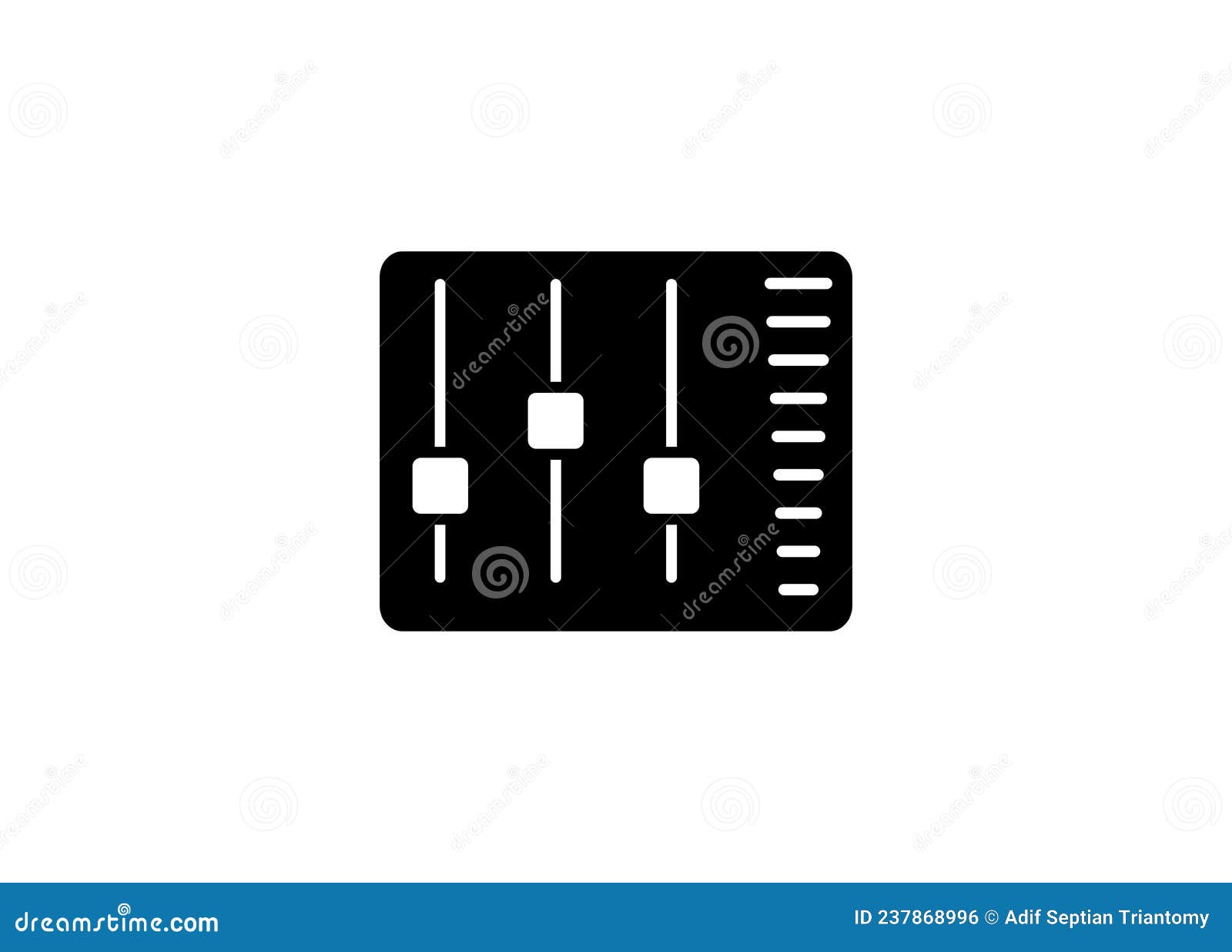 Control Panel. Simple Illustration in Black and White. Stock Vector ...