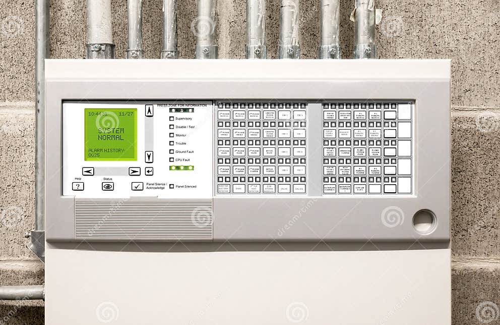 Control Panel of Single-stage Fire Alarm System Stock Image - Image of ...