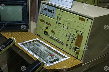 Nuclear Control Panel stock photo. Image of explosion - 135162780