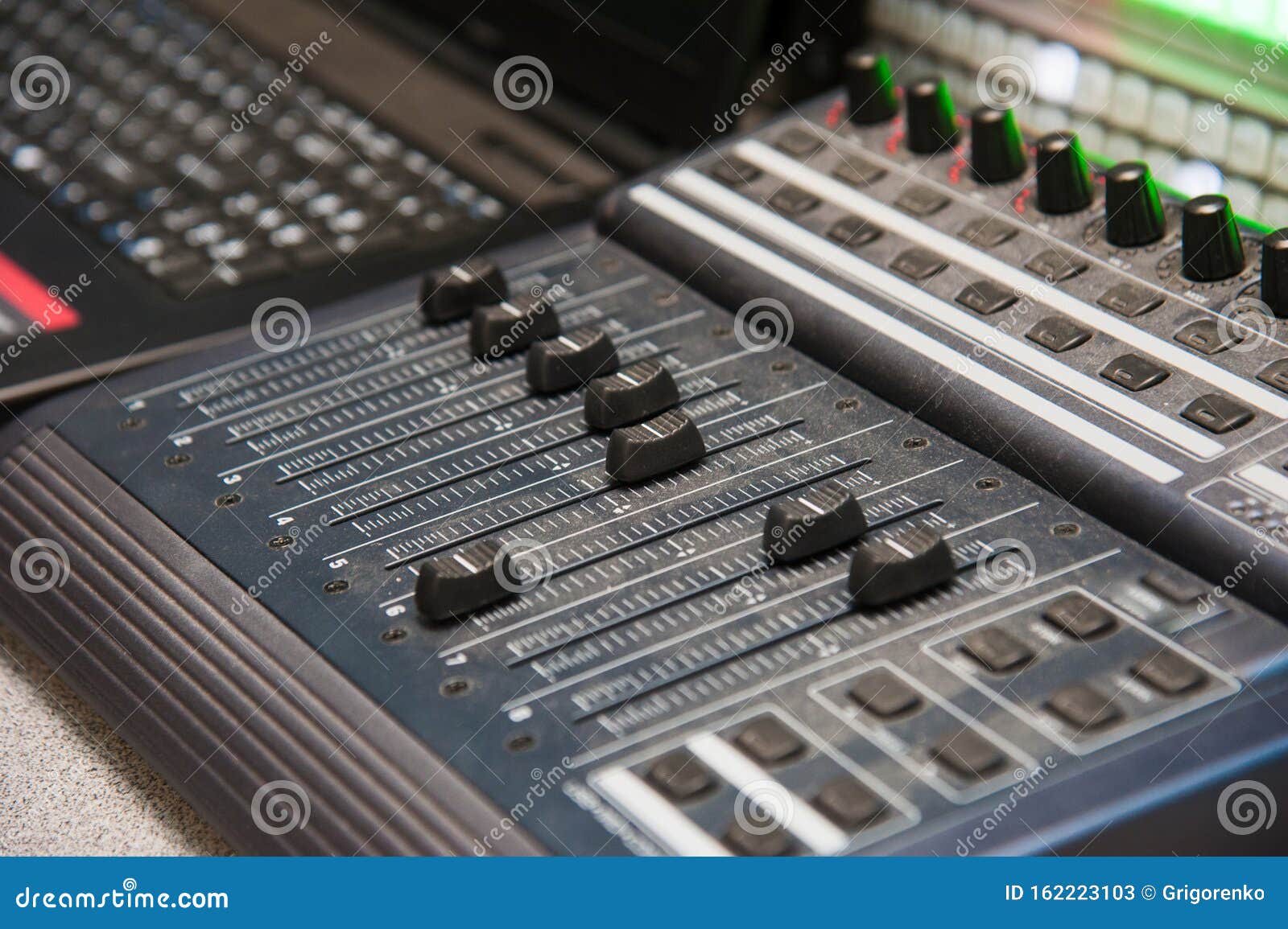 The Control Panel in the Studio Stock Image - Image of audio ...