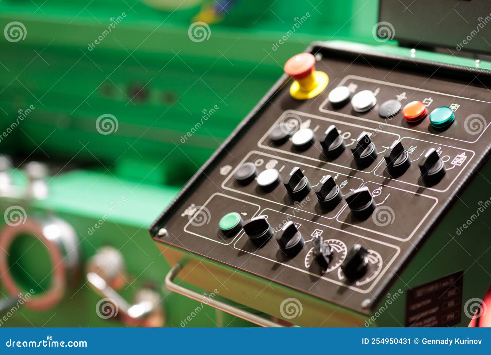 Control Panel of Surface Grinding Machine Closeup Stock Image - Image ...