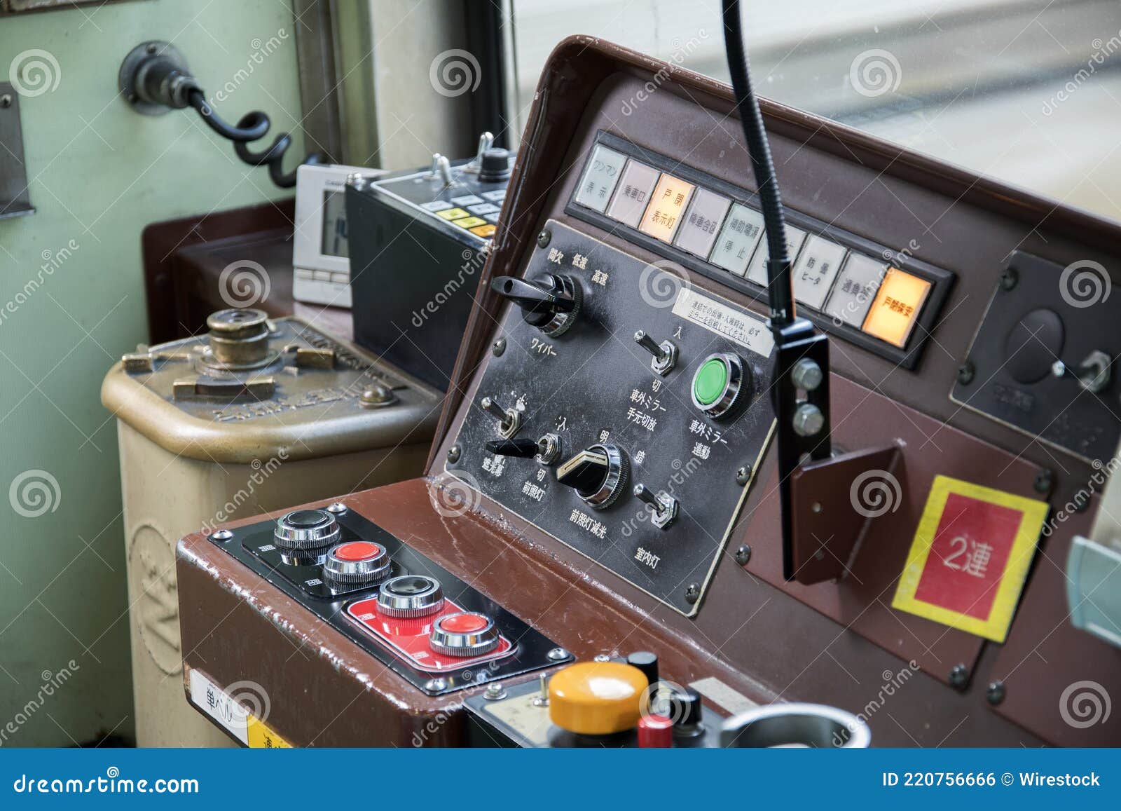 Control Panel Systems of a Vintage Train in Kyoto, Japan Editorial ...