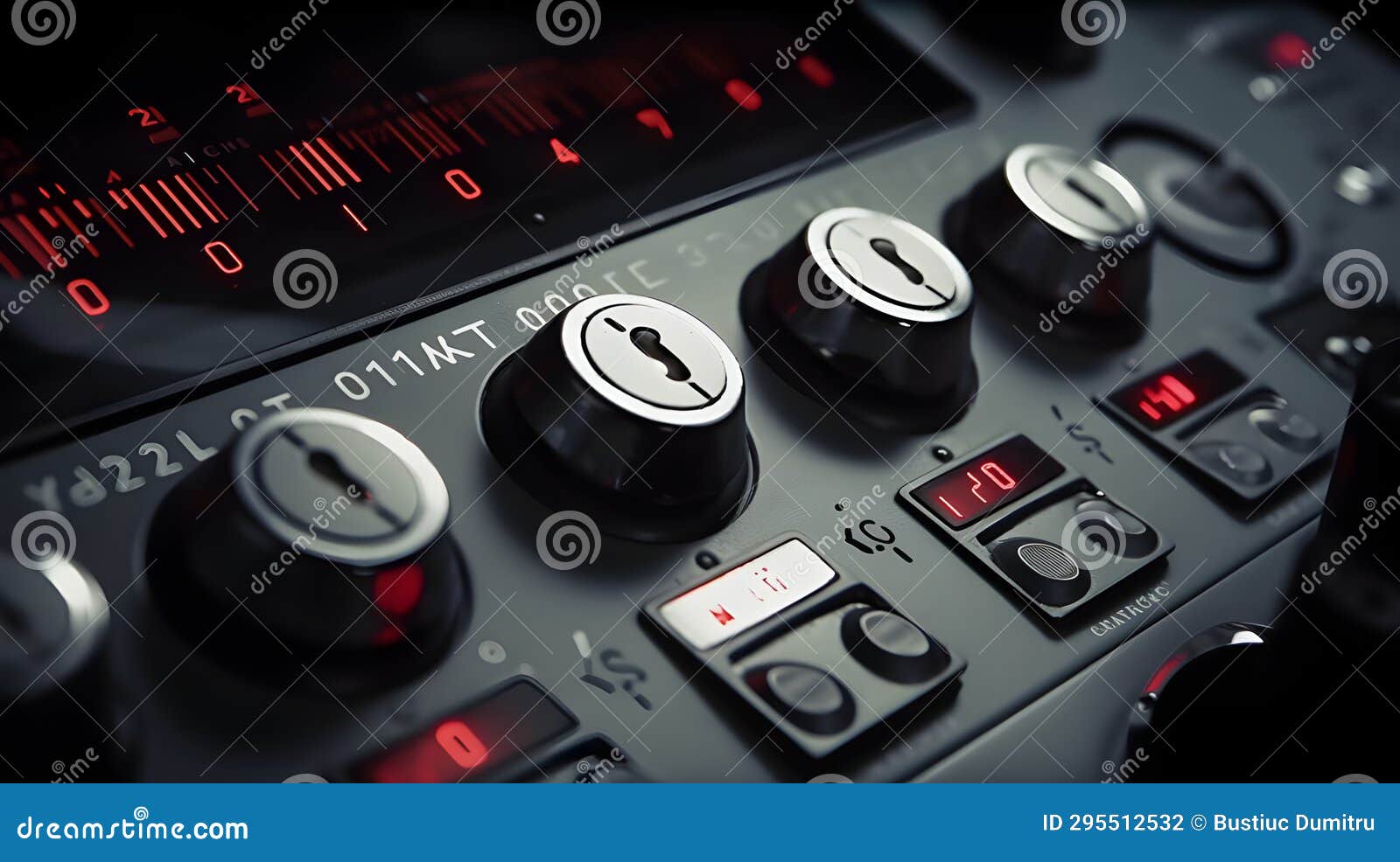 The Control Panel Television Equipment, TV Cable, Video Cable. Stock ...