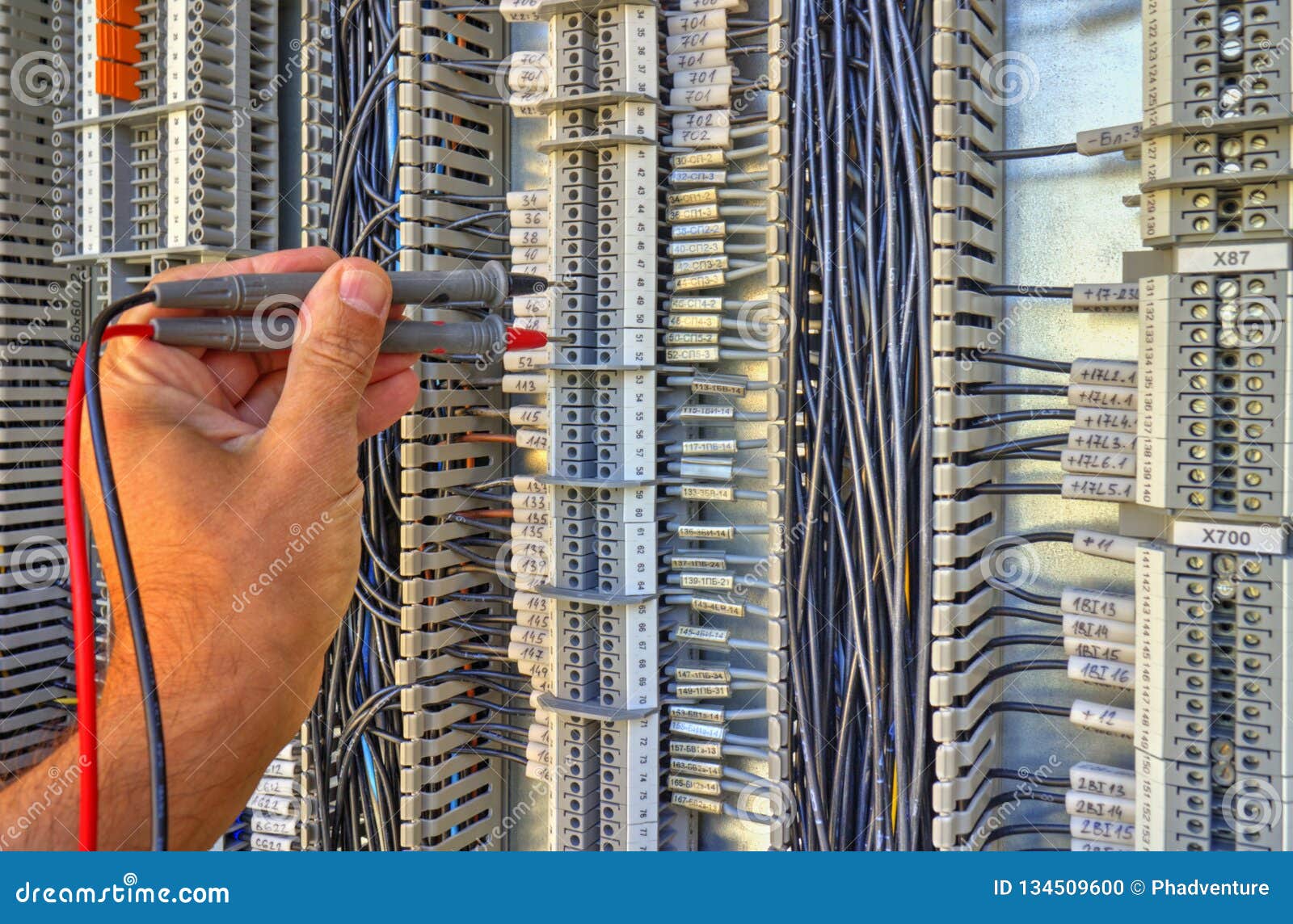 Control Panel with Terminals and Wires Stock Photo - Image of ...
