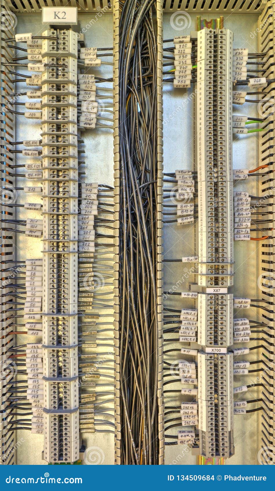 Control Panel with Terminals and Wires Stock Photo - Image of ...