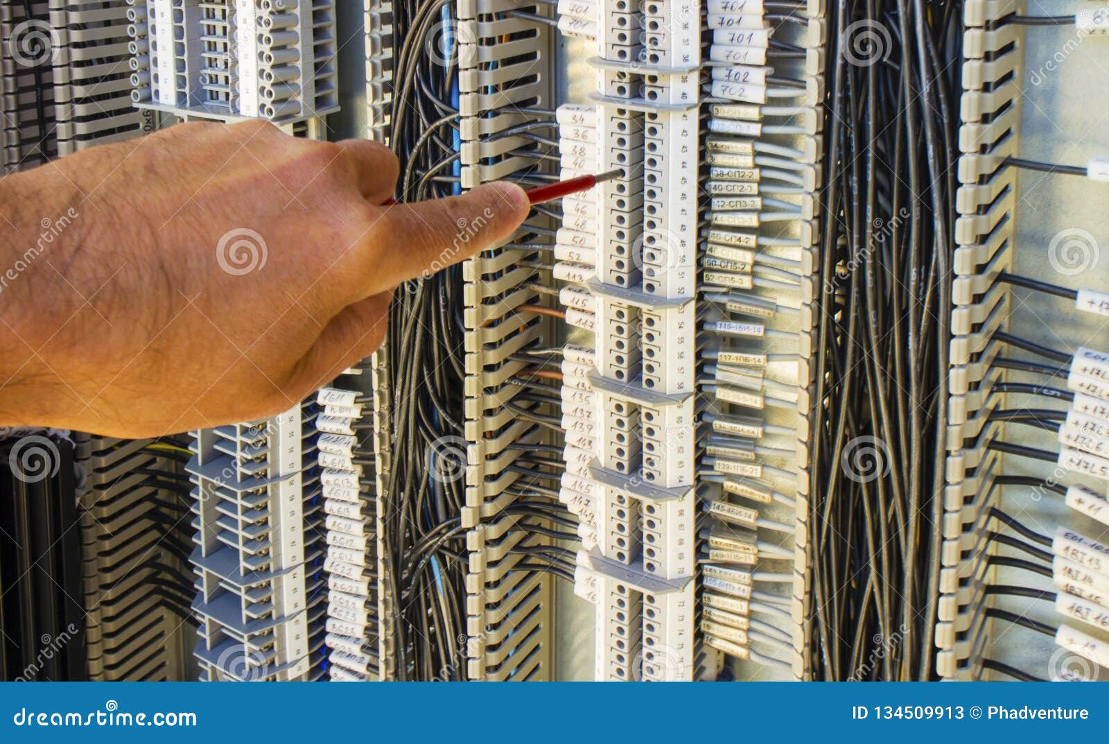 Control Panel with Terminals and Wires Stock Image - Image of energy ...