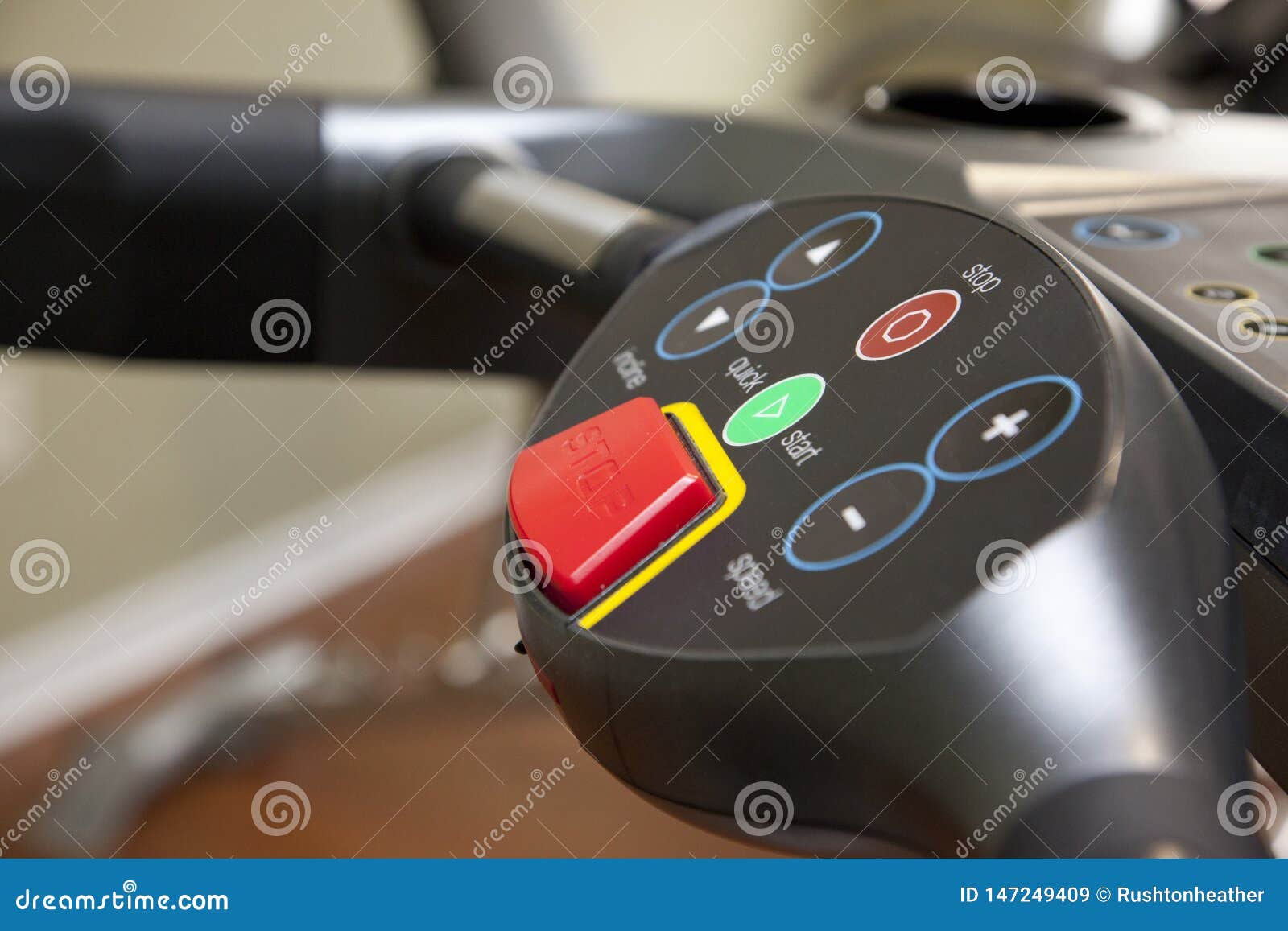 Control panel on treadmill stock image. Image of control - 147249409