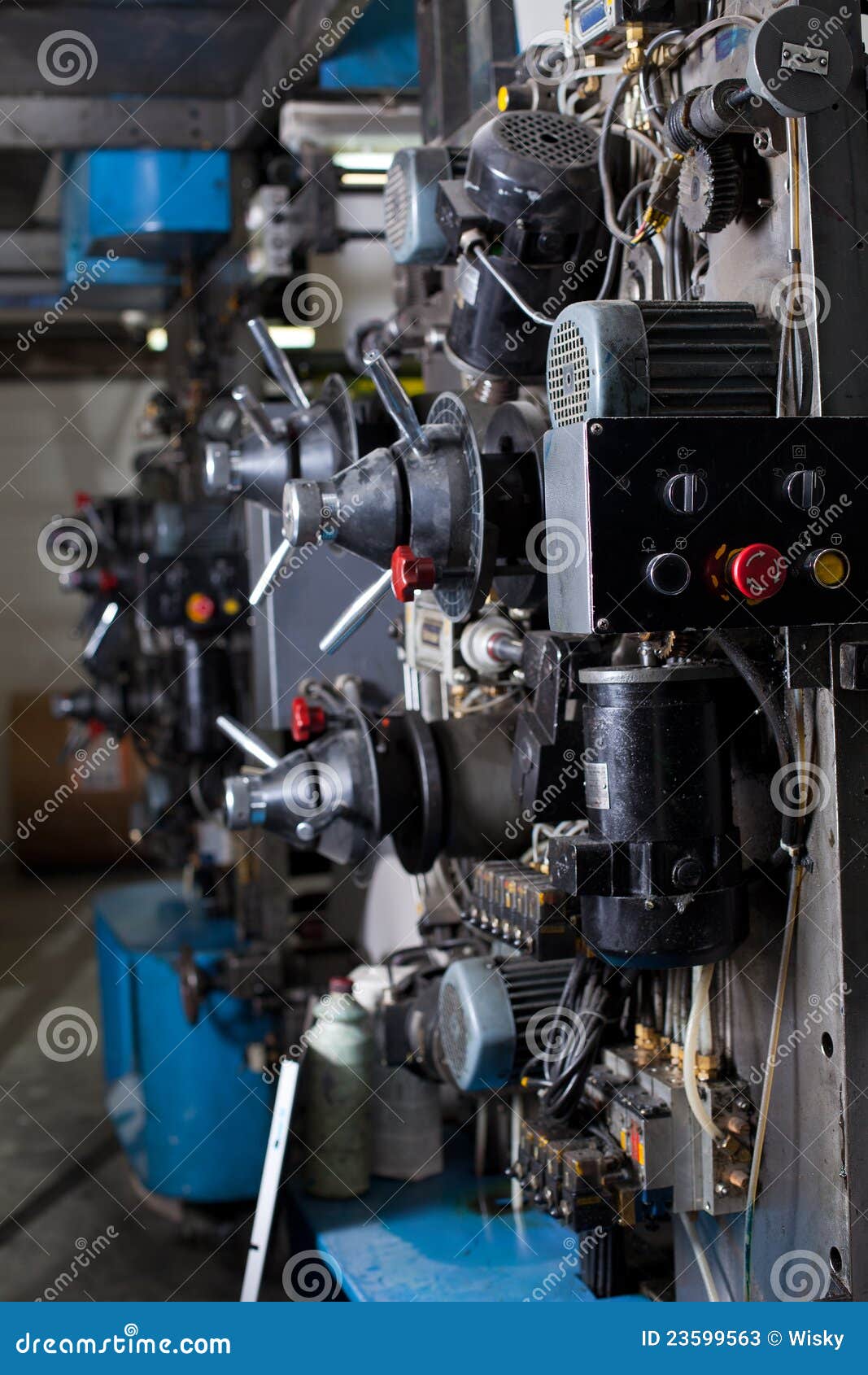 Control Panel of Typography Machine Stock Image - Image of industrial ...