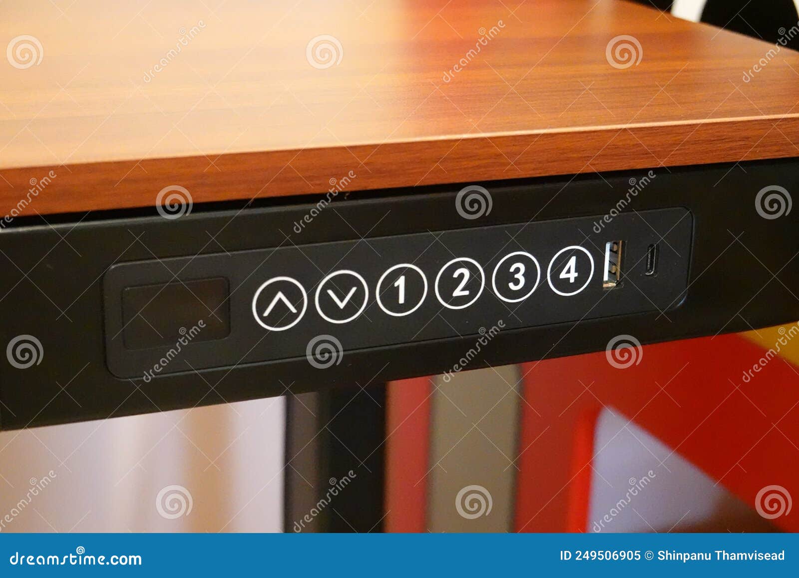 Control Panel Up and Down Switch of Table Electric Standing. Automatic ...