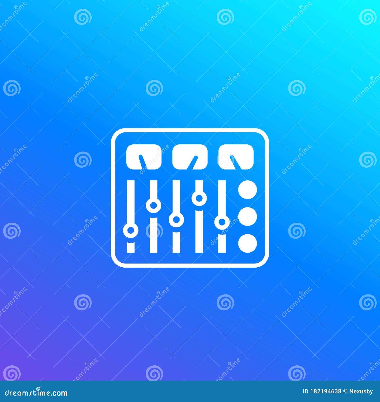Control panel vector icon stock vector. Illustration of knob - 182194638