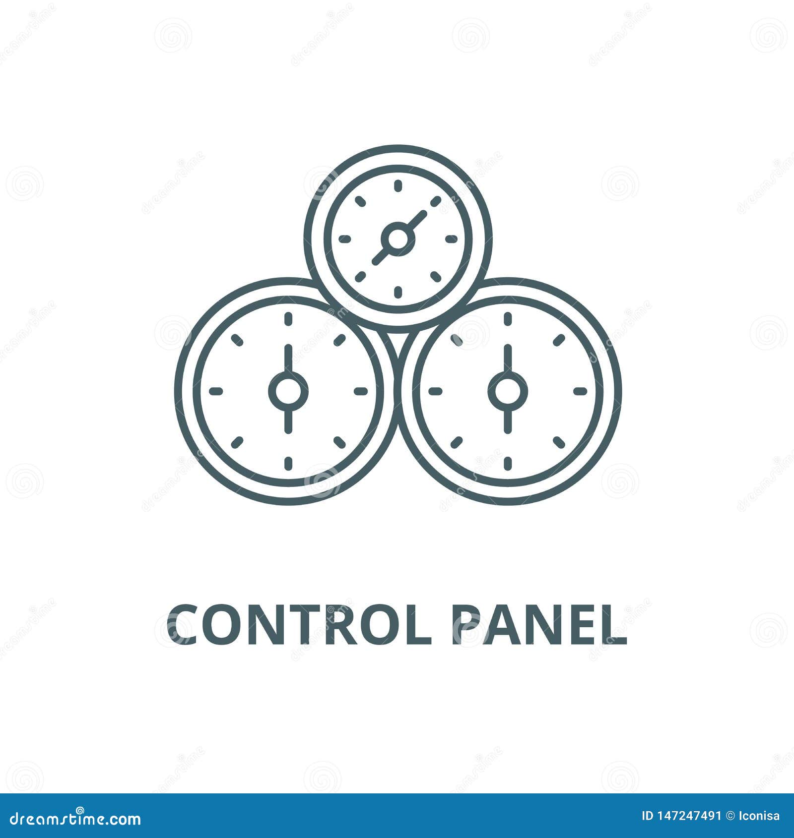 Control Panel Vector Line Icon, Linear Concept, Outline Sign, Symbol ...