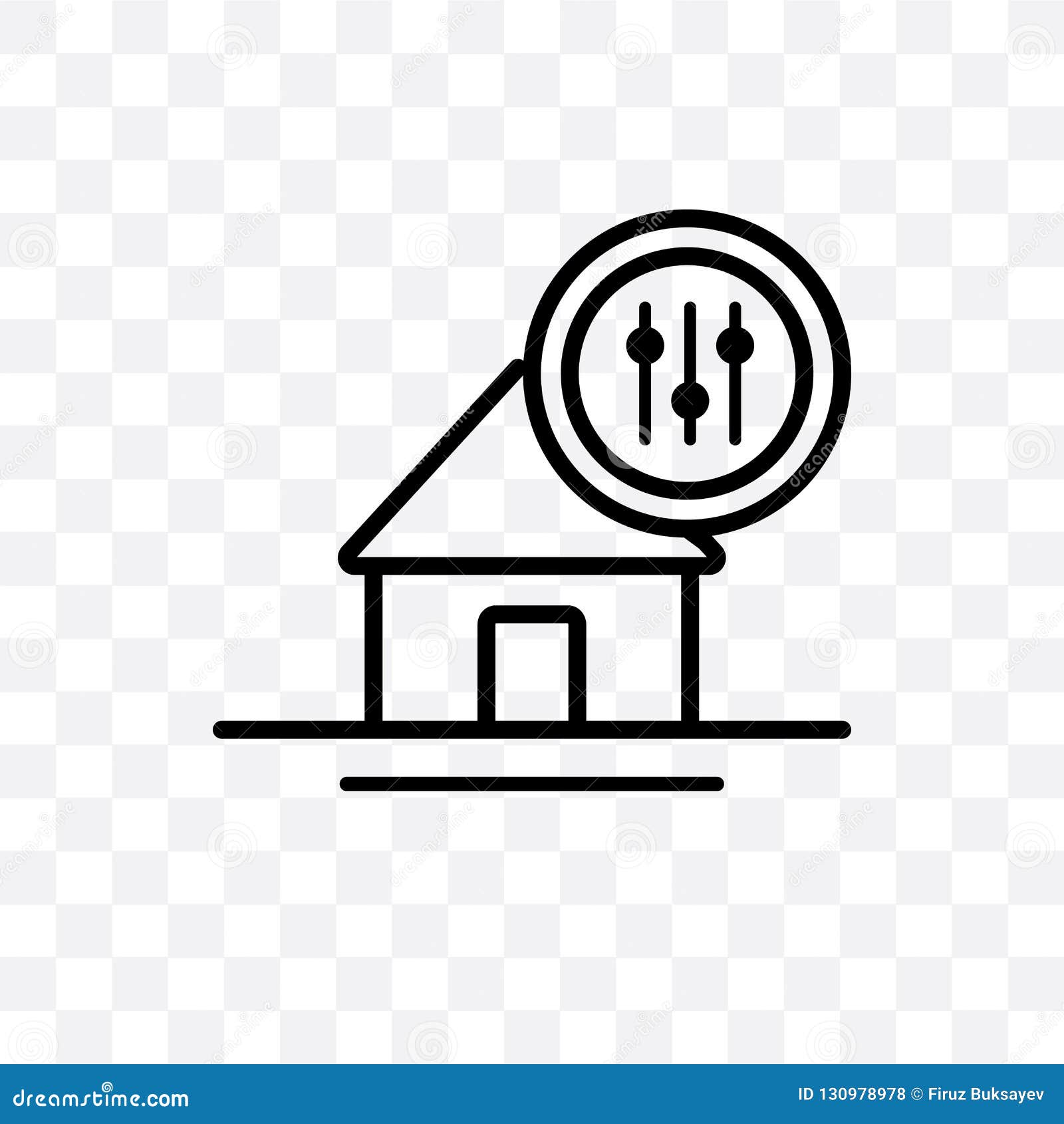 Control Panel Vector Linear Icon Isolated on Transparent Background ...