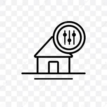 Control Panel Vector Linear Icon Isolated on Transparent Background ...