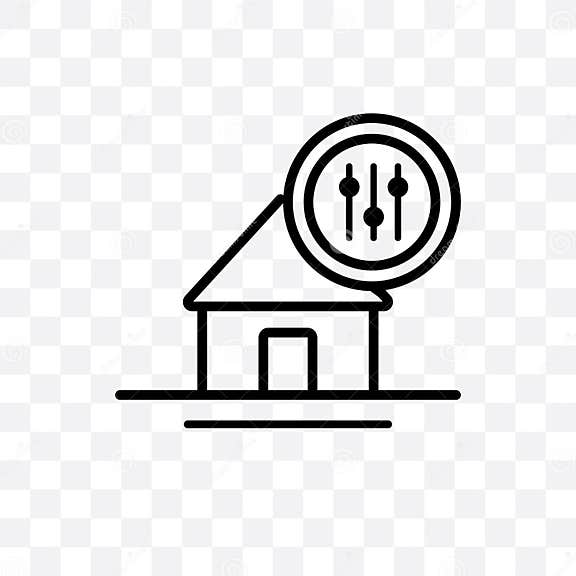 Control Panel Vector Linear Icon Isolated on Transparent Background ...