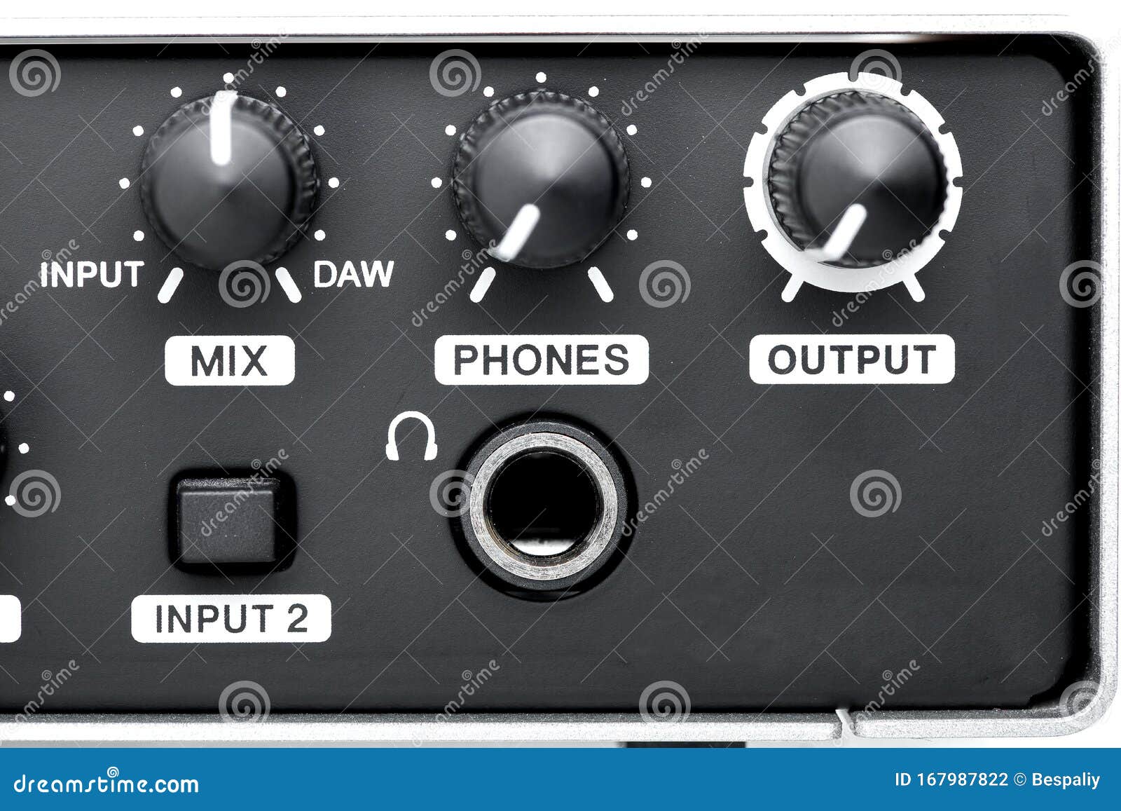 Control Panel with Volume and Channel Mixing. Stock Photo - Image of ...