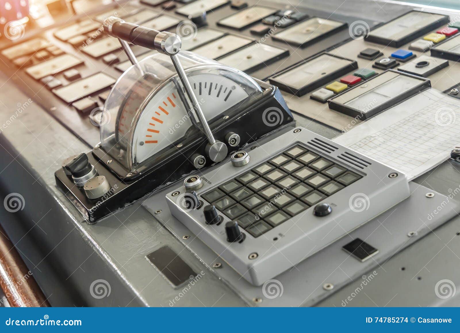 Control Panel in Warship with Instruments Equipment Stock Photo - Image ...