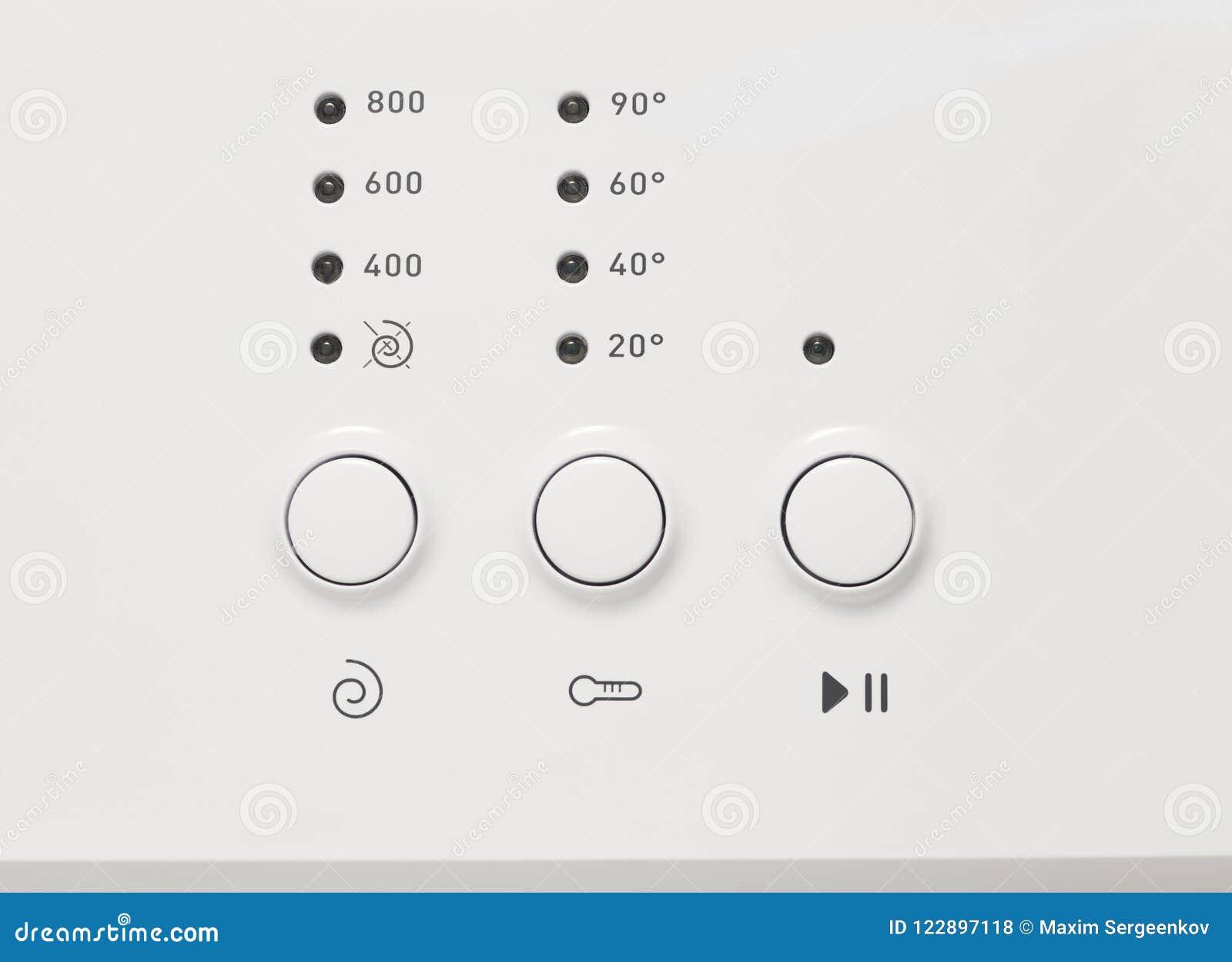 Control Panel of Washing Machine Stock Photo - Image of close, control ...