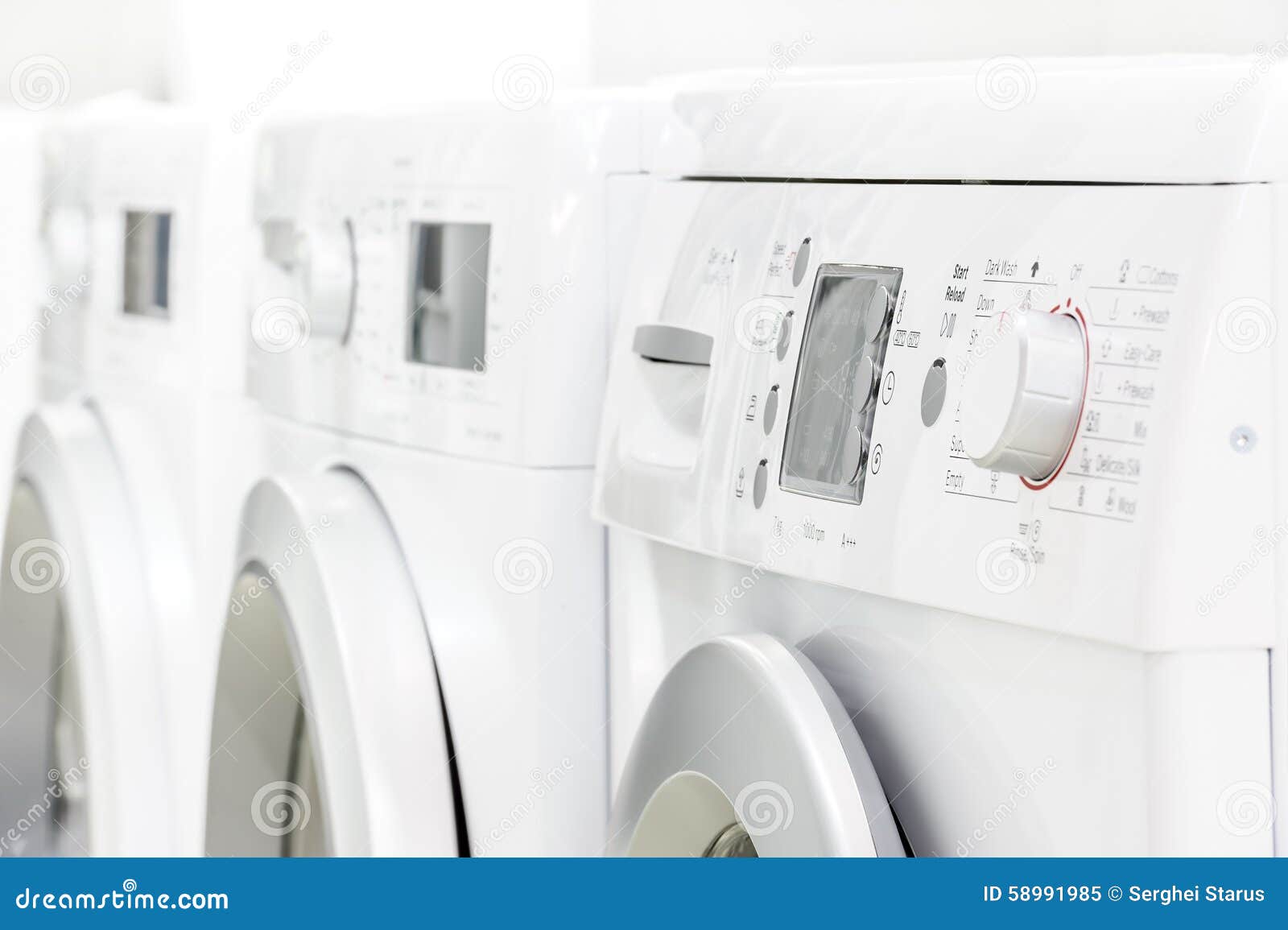 Control Panel of Washing Machine Stock Image - Image of closeup ...