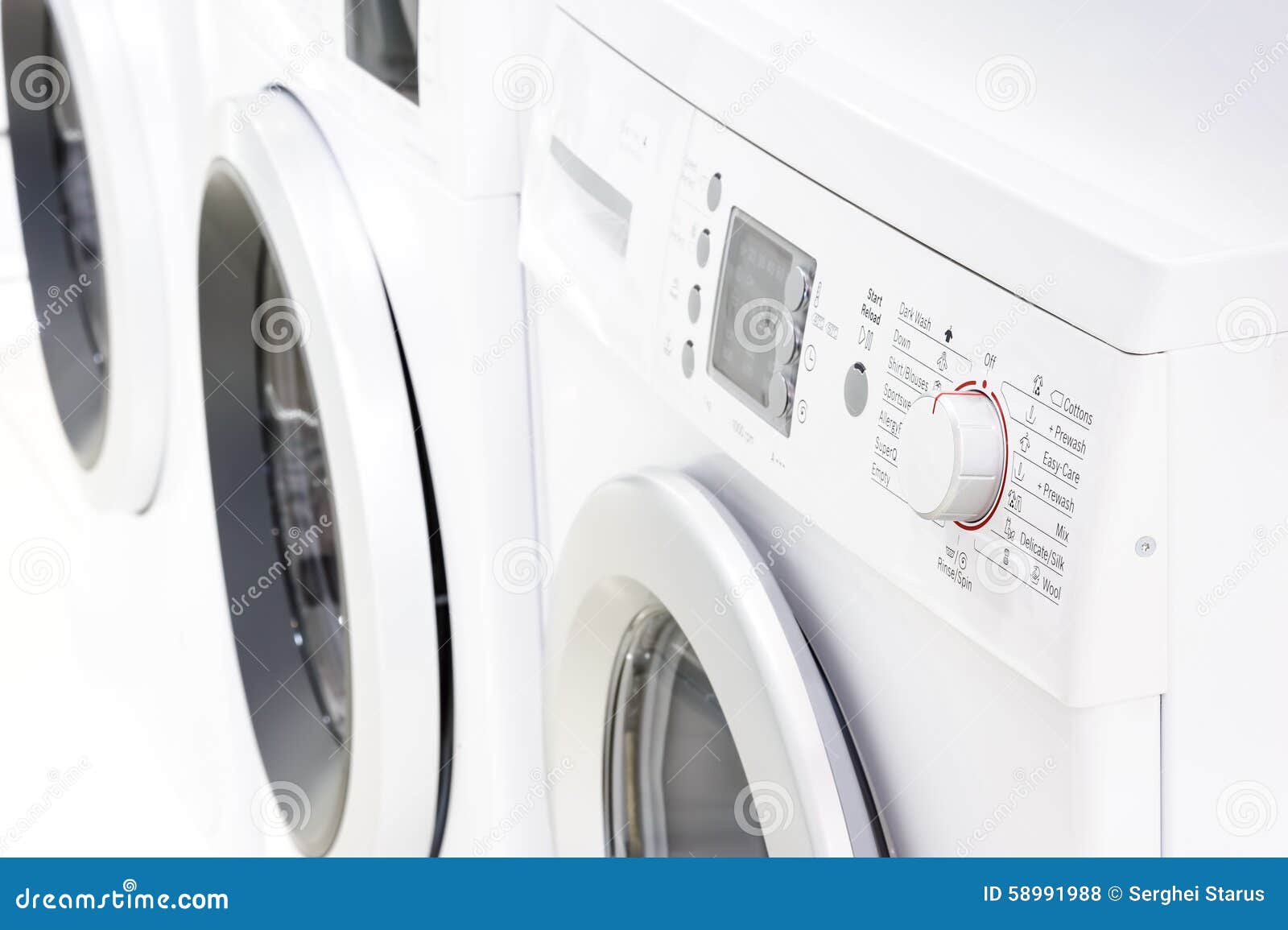 Control Panel of Washing Machine Stock Photo - Image of industrial ...