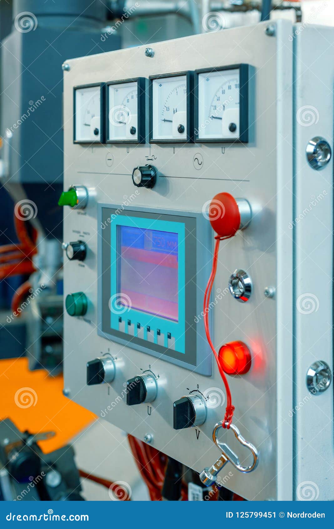 The Control Panel of the Welding Machine. Stock Image - Image of screen ...