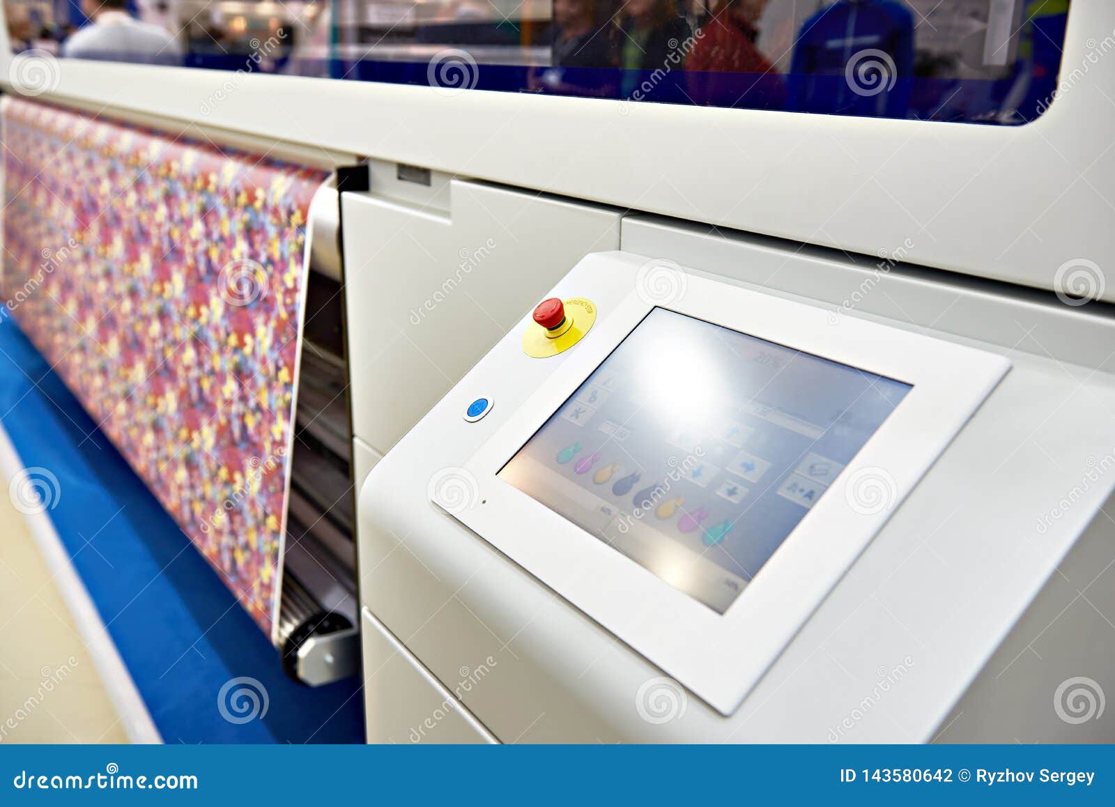 Wide Format Printer for on Fabric and Paper Stock Photo - Image of ...