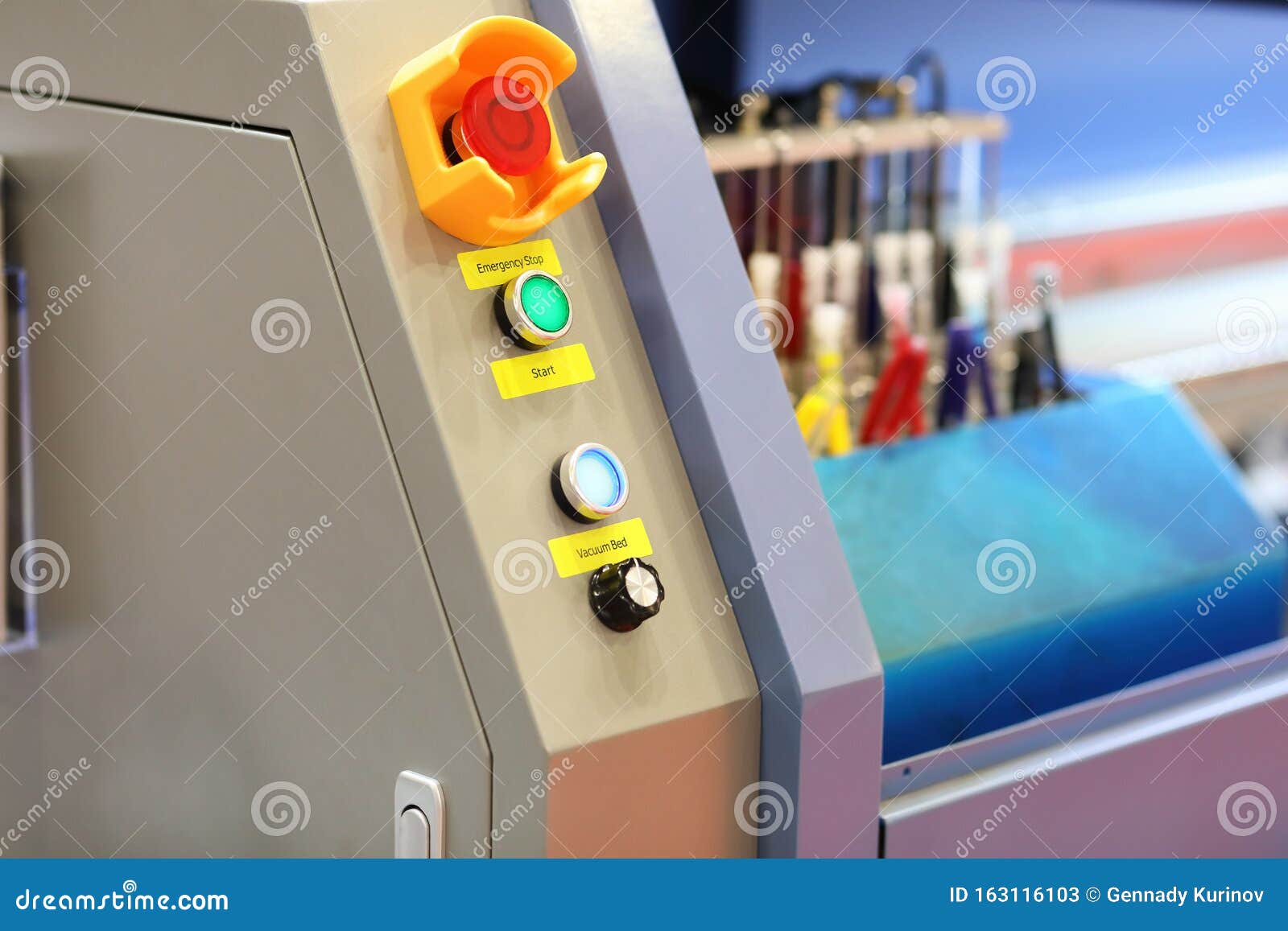 Control Panel of Wide or Large Format Printer Stock Image - Image of ...
