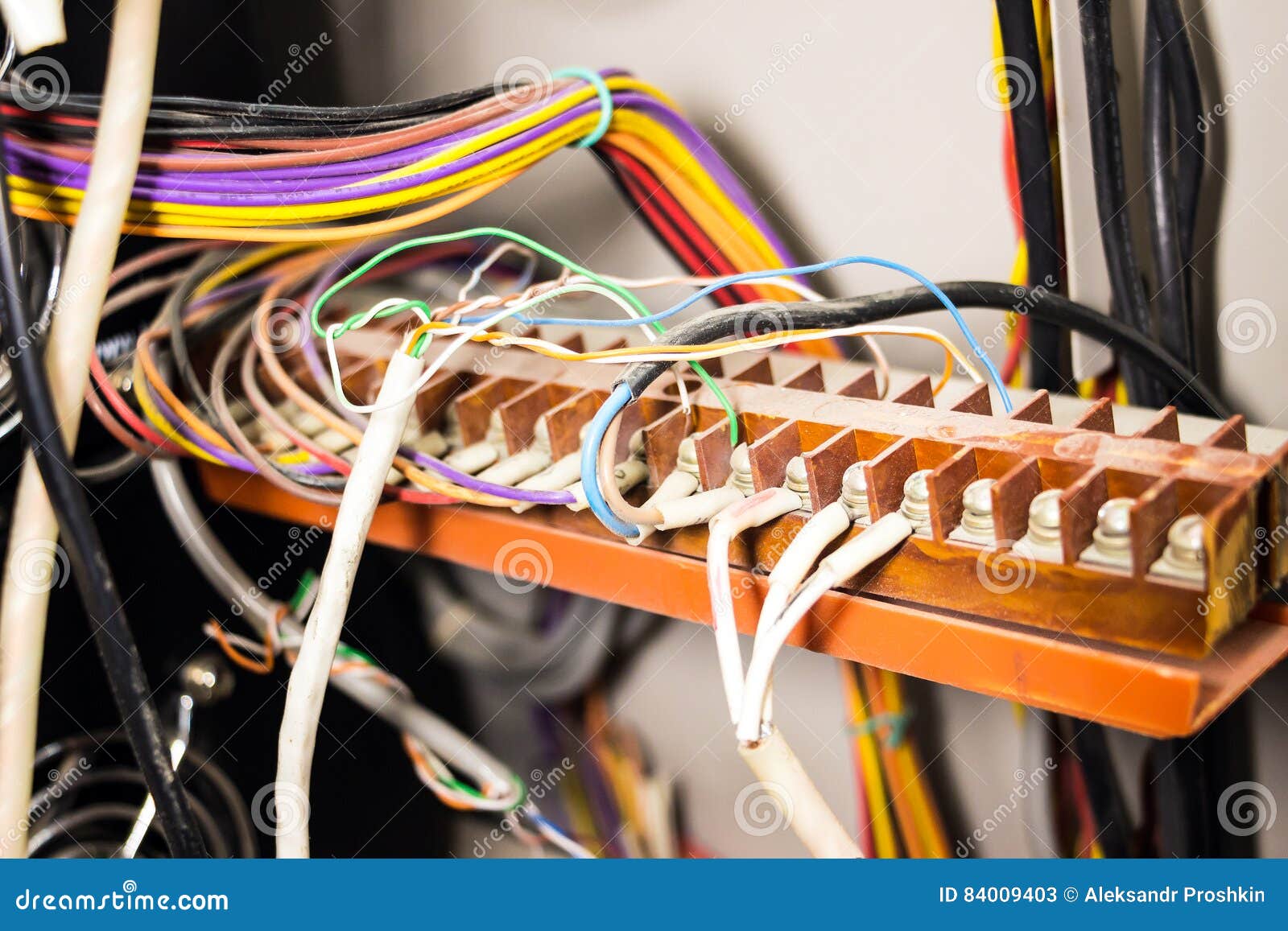 Control panel with wires stock image. Image of abstract - 84009403