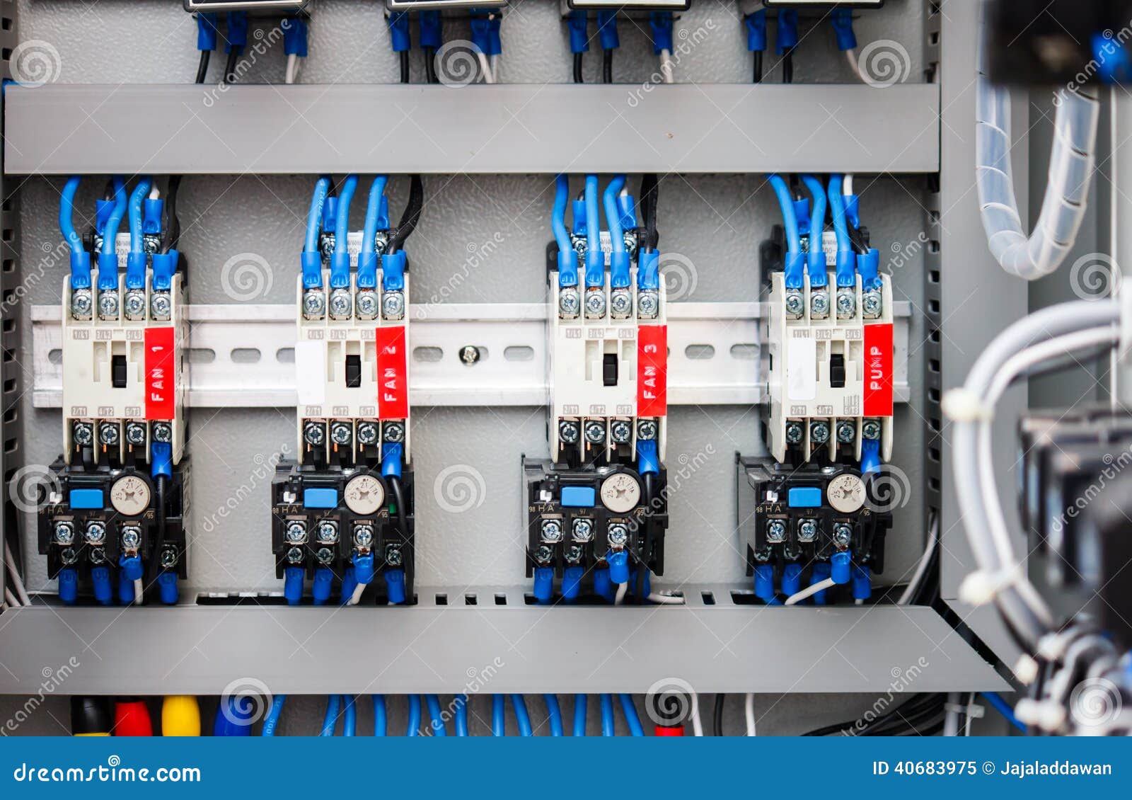Control Panel with Wires in Industrial Workshop Stock Image - Image of ...