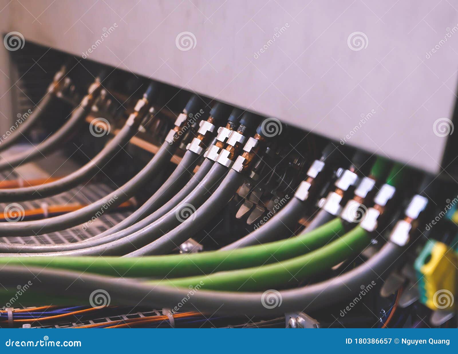 Control panel with wiring stock image. Image of automatic - 180386657