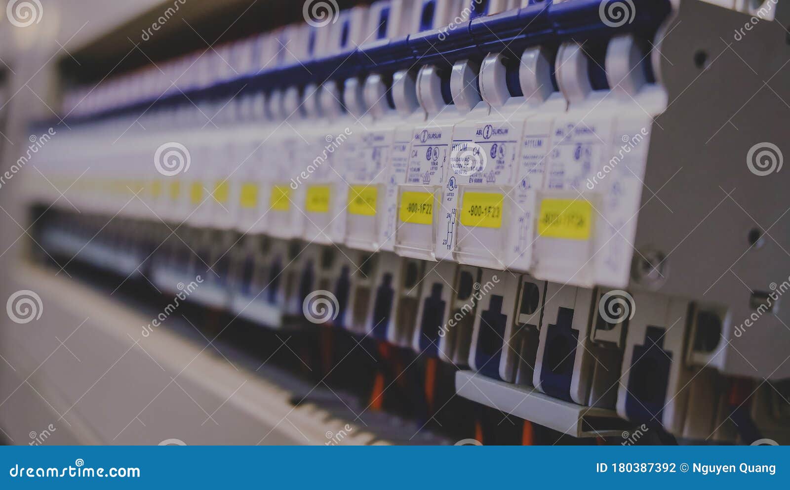 Control panel with wiring stock photo. Image of cable - 180387392