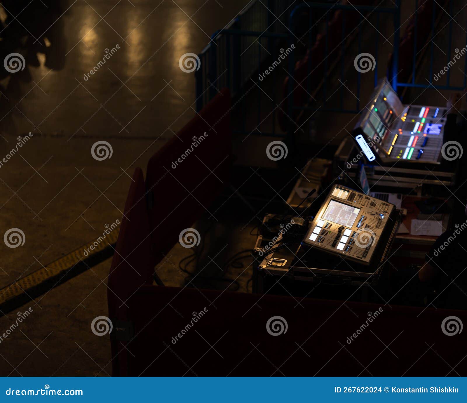 Control Panels for Sound and Light on the Stage Stock Photo - Image of ...