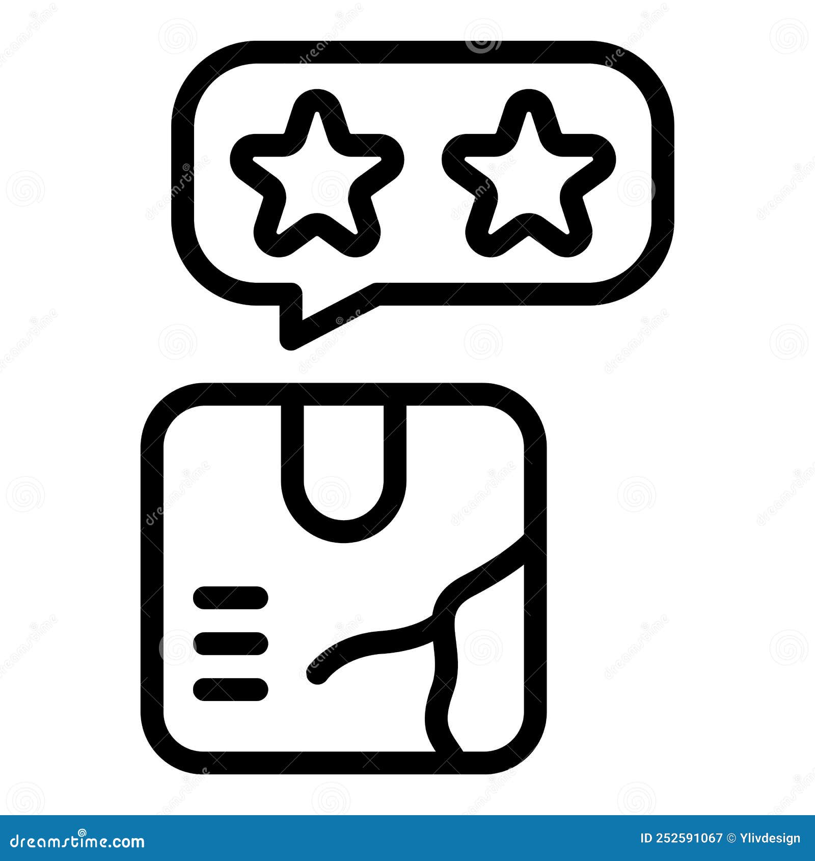 Control Parcel Icon Outline Vector. Broken Return Stock Vector ...