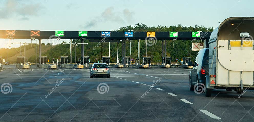 Control point toll road stock photo. Image of travel - 192978492