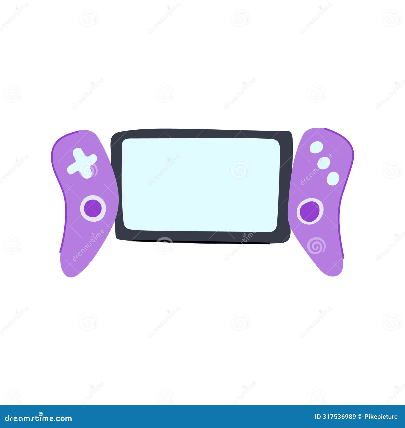 Control Portable Gaming Device Cartoon Vector Illustration Stock Vector ...