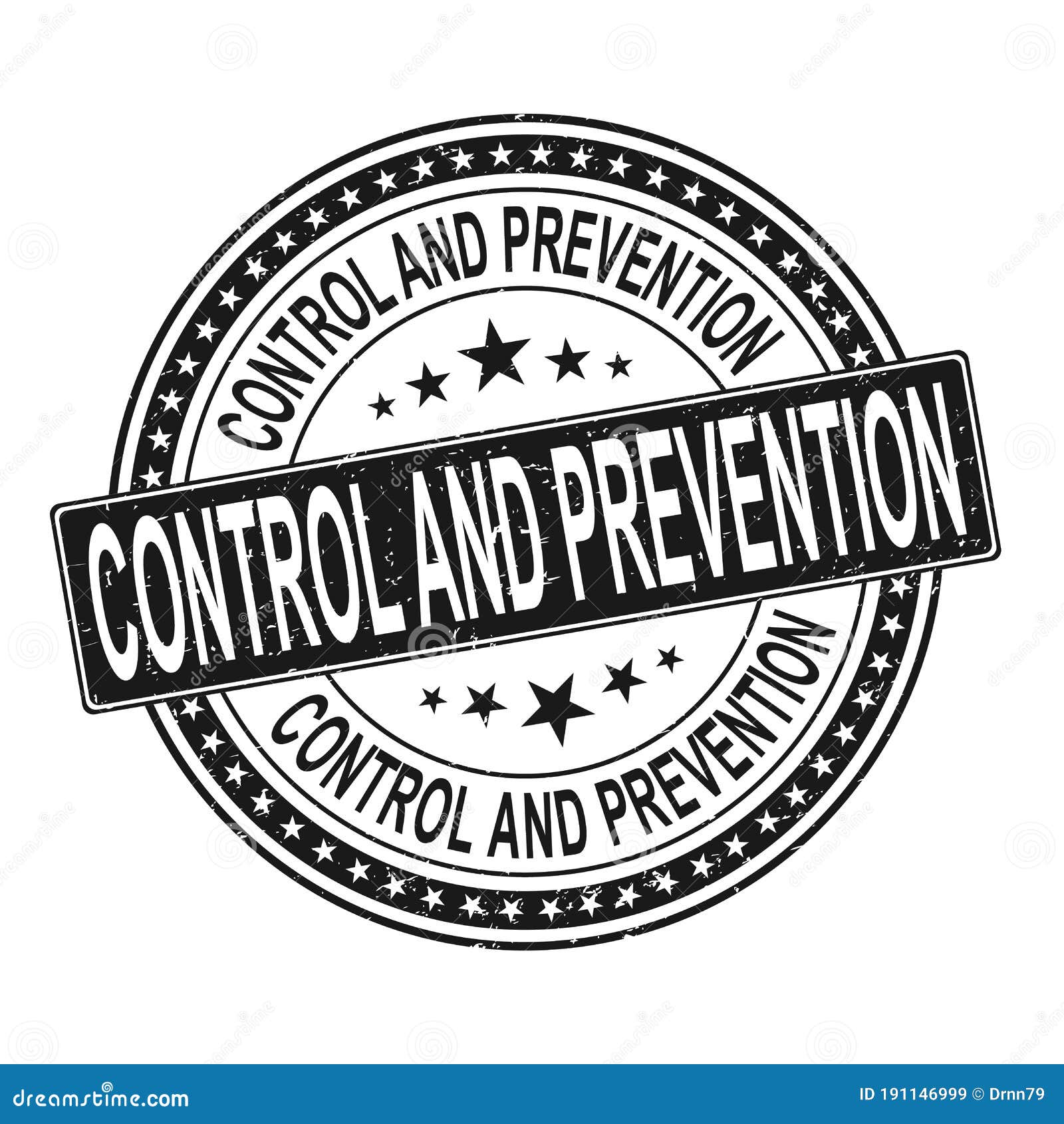 Control and Prevention Quarantine Sign, Grunge Vector Stamp Stock ...