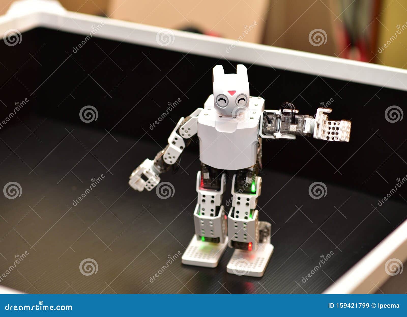 Control a Robot.Move a Robot Stock Image - Image of laptop, kids: 159421799