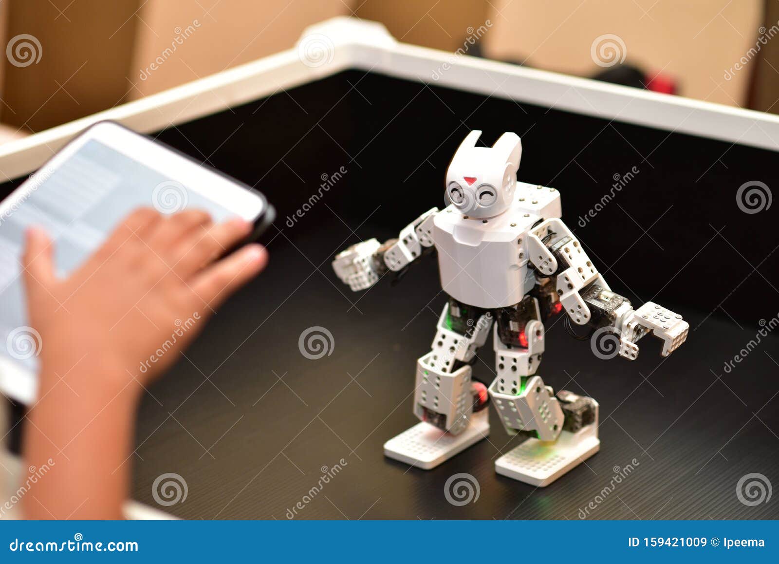 Control a Robot.Move a Robot Stock Image - Image of innovation ...