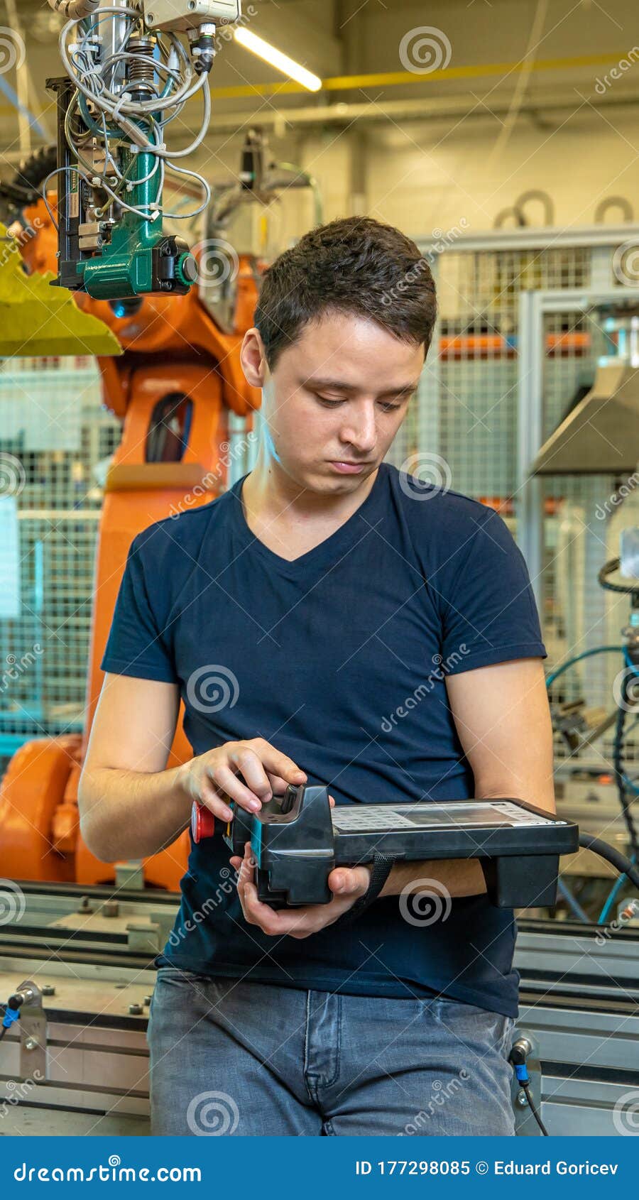Control the Robotic Arm Using the Remote Control Stock Image - Image of ...
