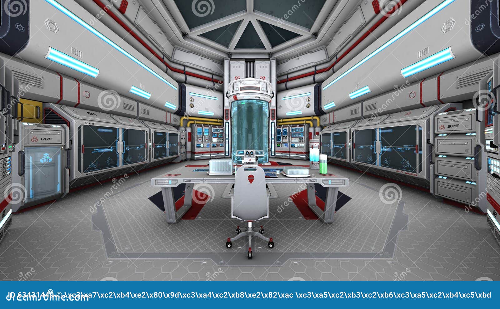 Control room stock illustration. Illustration of future - 63431449