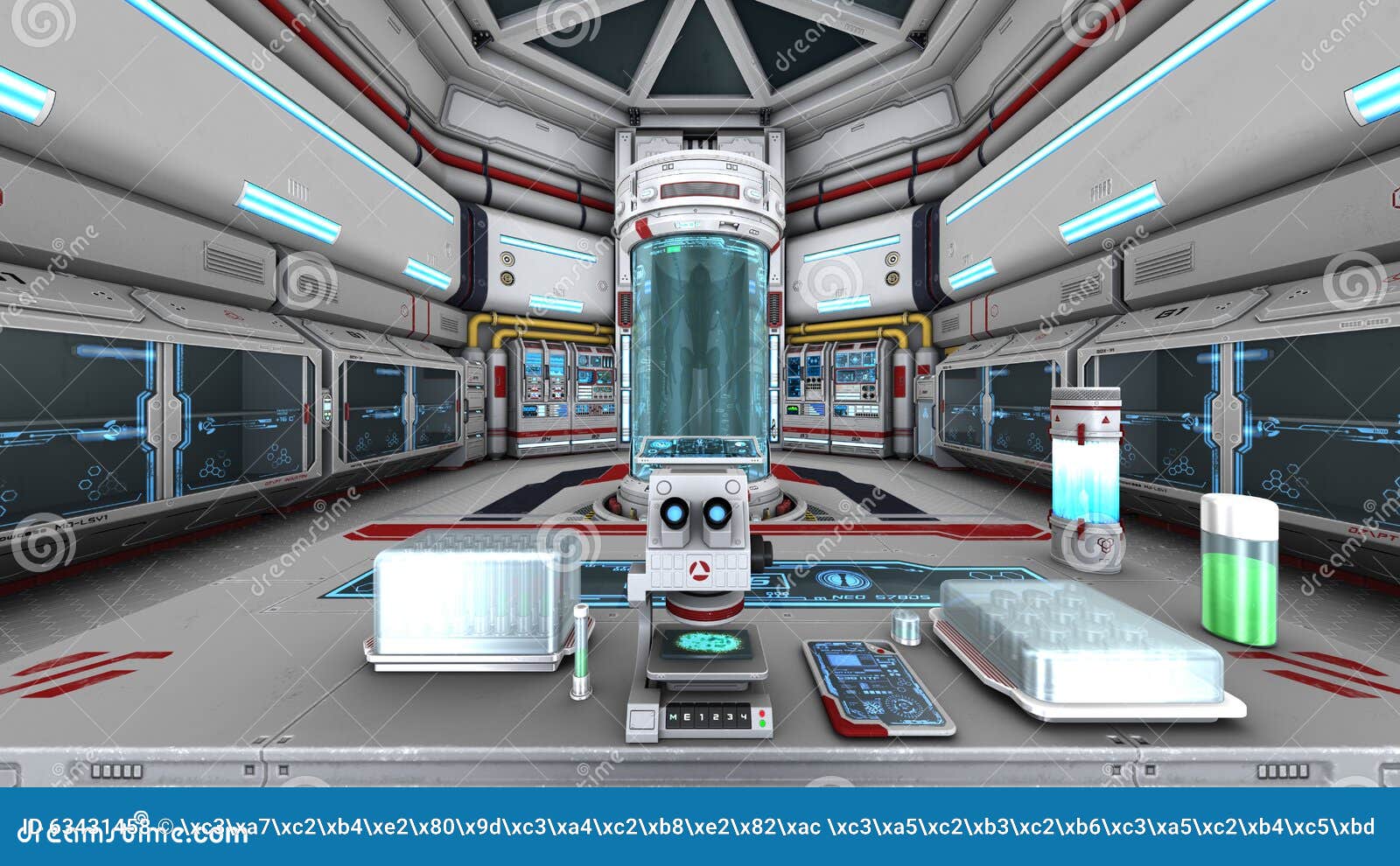 Control room stock illustration. Illustration of technology - 63431458