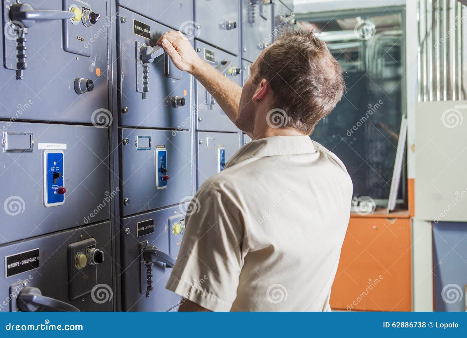 Control Room Engineer. Power Plant Control Panel Stock Photo - Image of ...