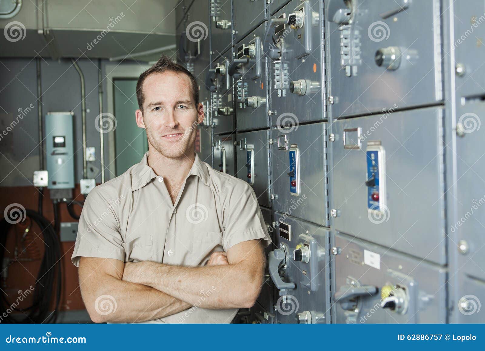 Control Room Engineer. Power Plant Control Panel Stock Image - Image of ...