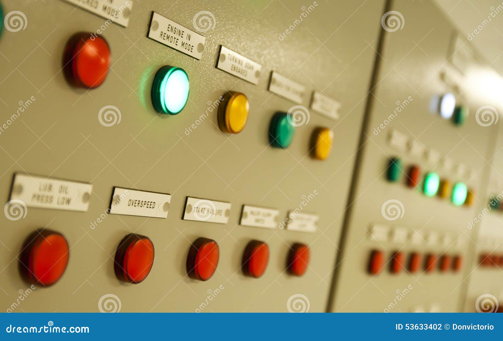 Control Room Of A Extra Large Cargo Ship. Stock Photo - Image: 53633402