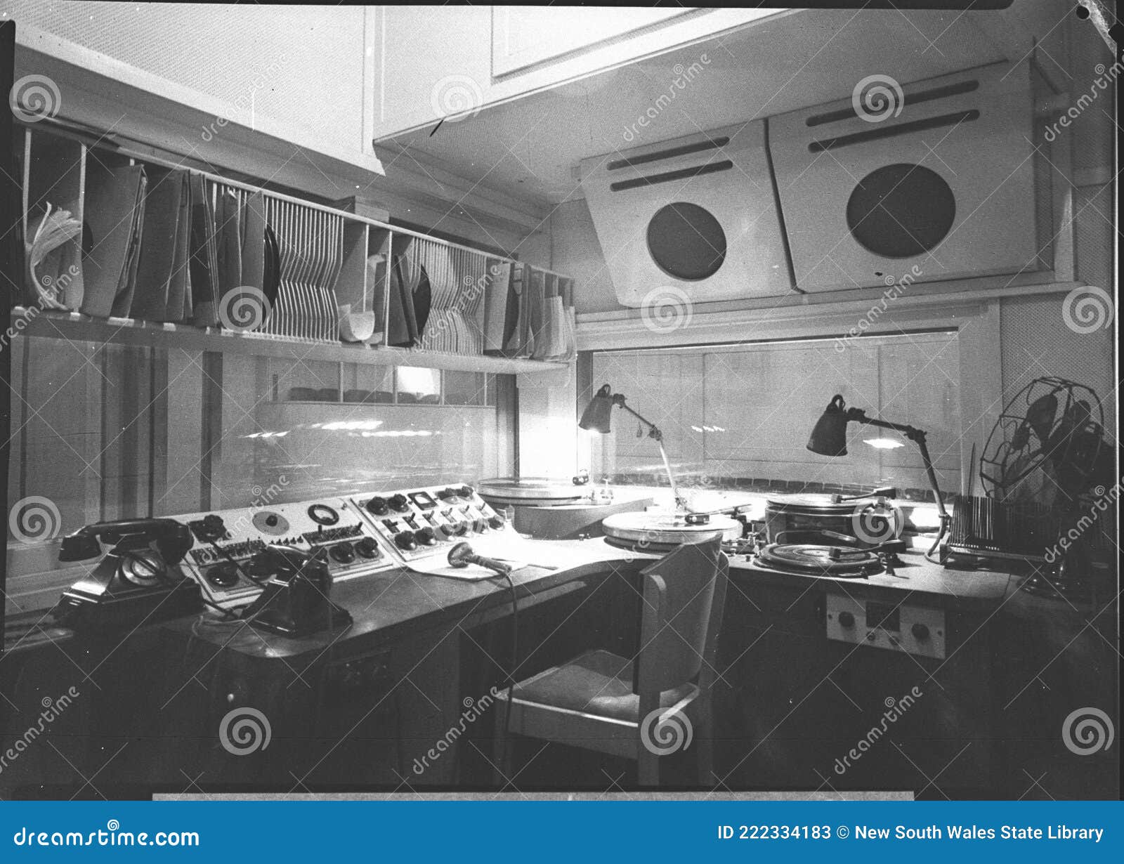 The Control Room; Four Turntables, Two Telephones, Microphone And ...