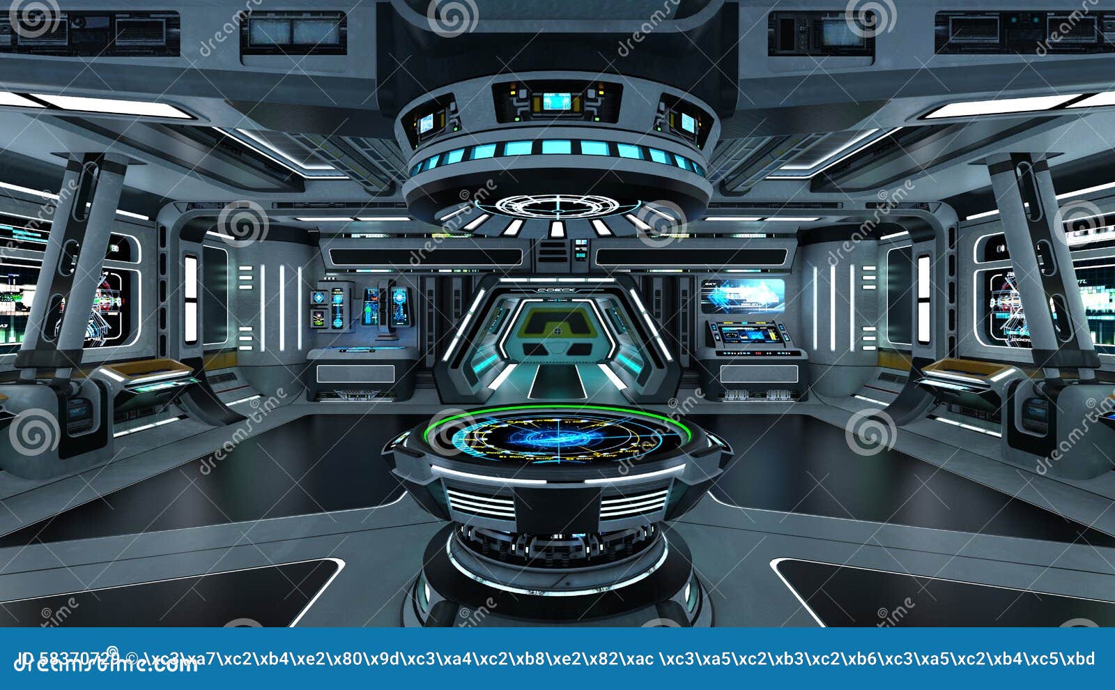 Control room stock illustration. Illustration of display - 58370729