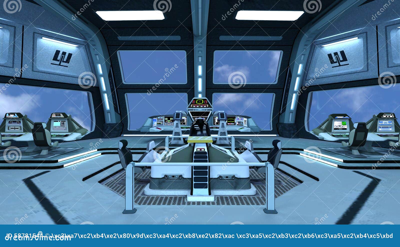 Control room stock illustration. Illustration of display - 58781544