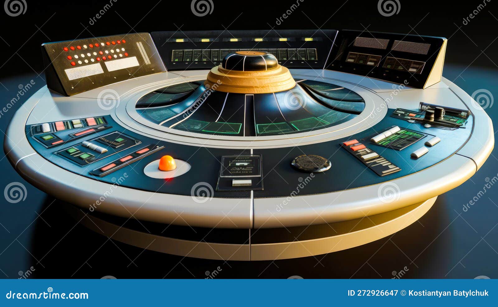 Control Room with Lot of Buttons and Controls. Generative AI Stock ...