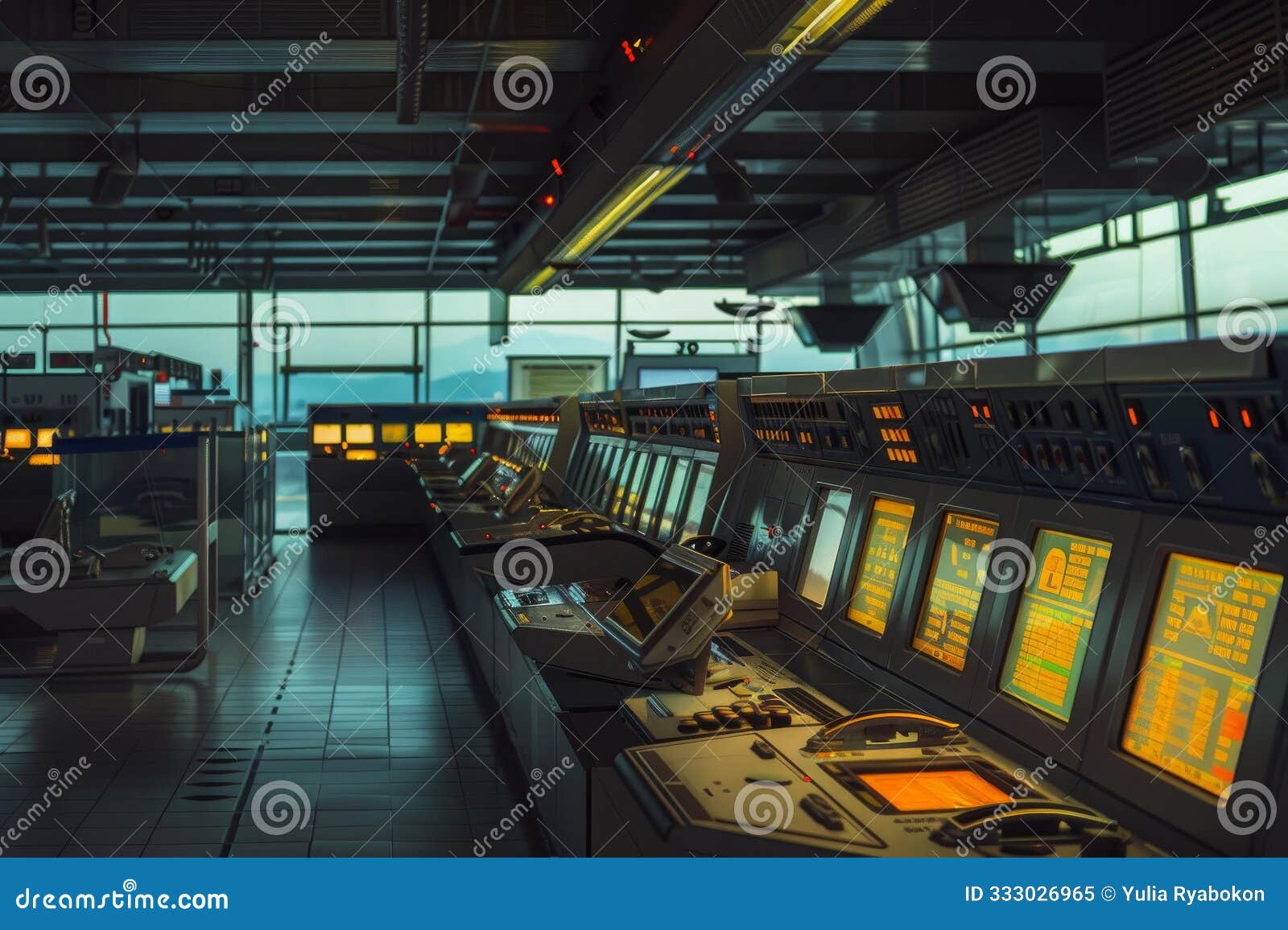 Control Room Monitoring System Showing Complex Data for Engineers Stock Image - Image of ...